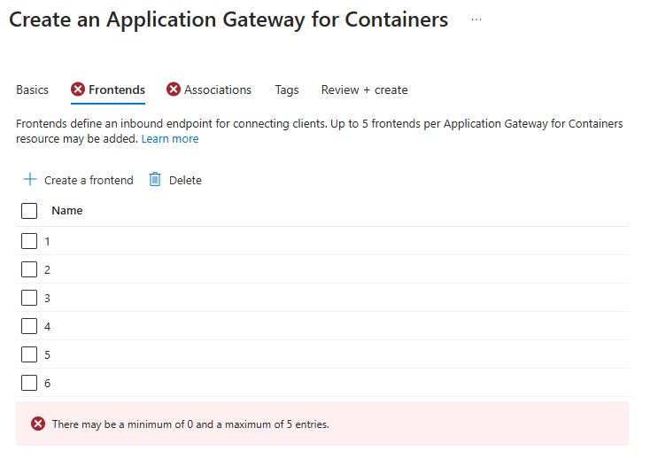 Timeline for more frontend support in Application Gateway for ...