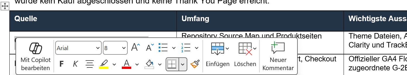 Microsoft Word floating Mini Toolbar covers selected text inside tables ...