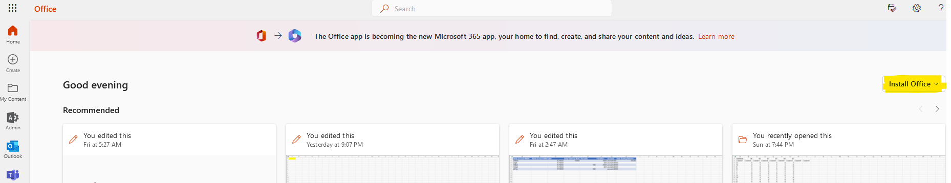 Office 365 Apps button is missing - Microsoft Q&A