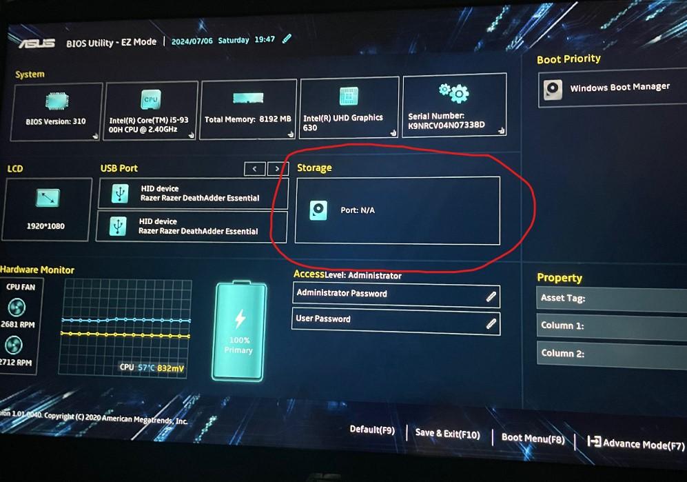 Stuck in BIOS Utility - EZ Mode - Microsoft Q&A