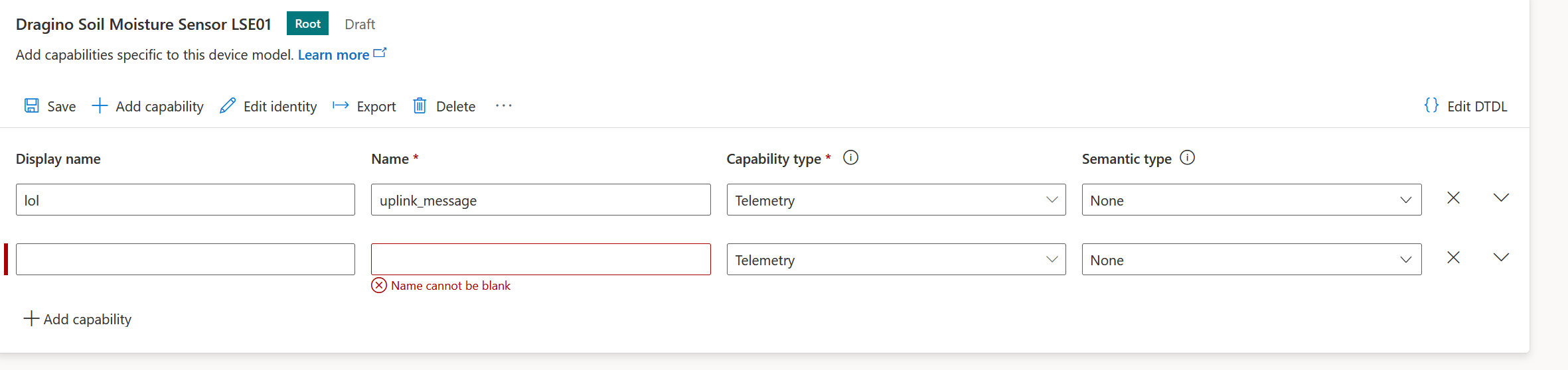 IoT Central application device template - Microsoft Q&A
