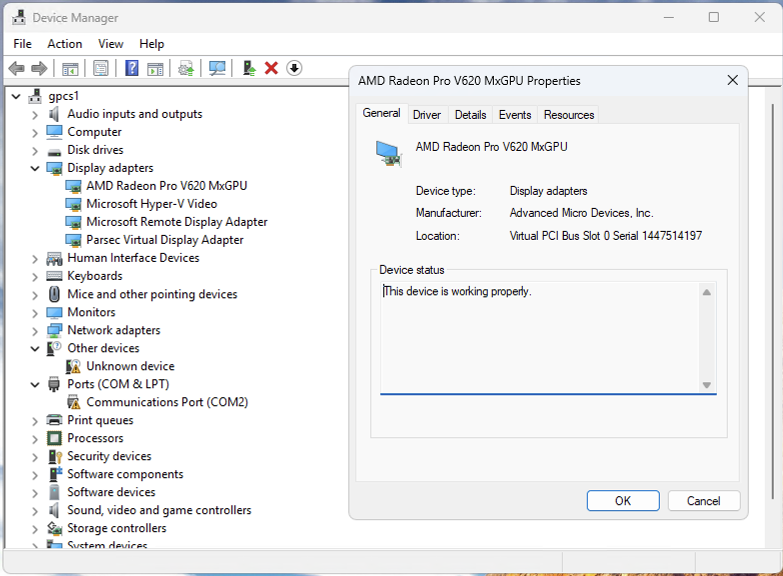 How to fix GPU Code 12 error on Azure NG8ads V620 v1 virtual machine ...