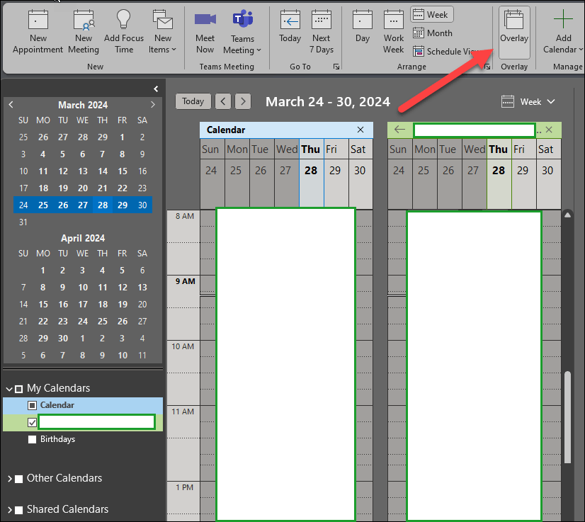 Calendar Overlay not sticking - Microsoft Q&A
