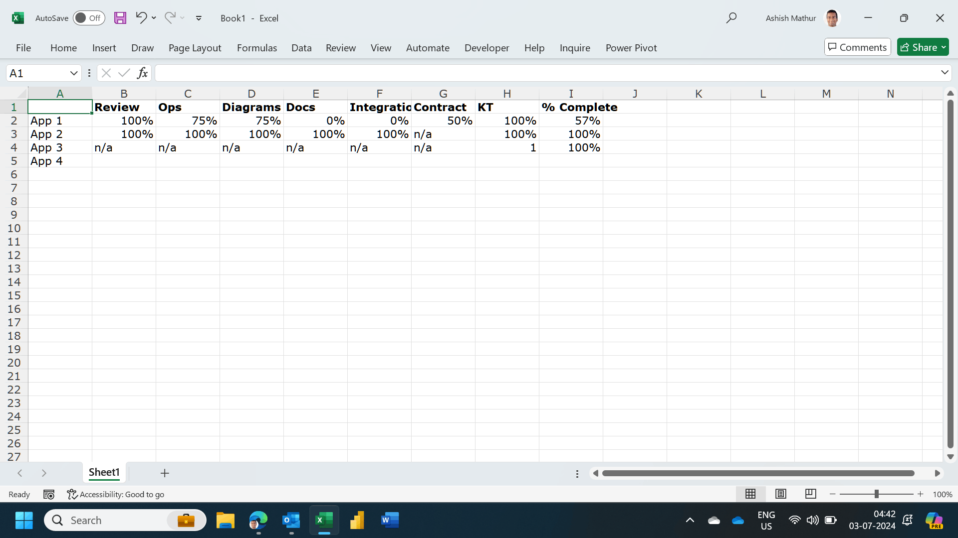 How to calculate a percentage complete for mixed number and text fields ...
