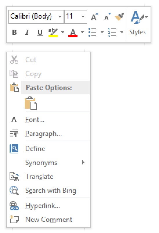 Office 2013 right-click menu weirdness - Microsoft Q&A