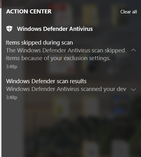 Windows Defender Exclusion list - Microsoft Q&A