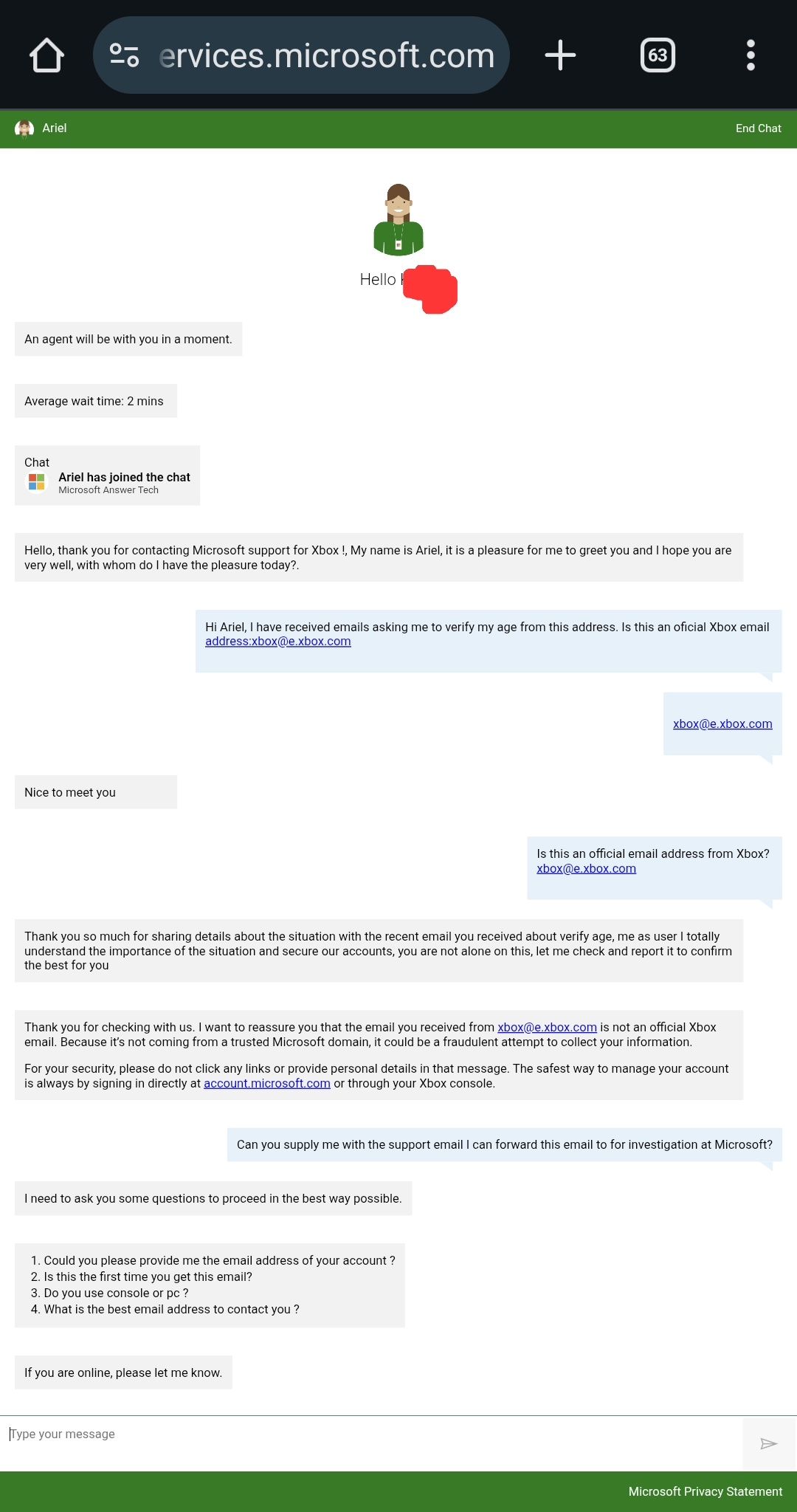 Email from ******@e.xbox.com regarding age verification, legit or scam ...