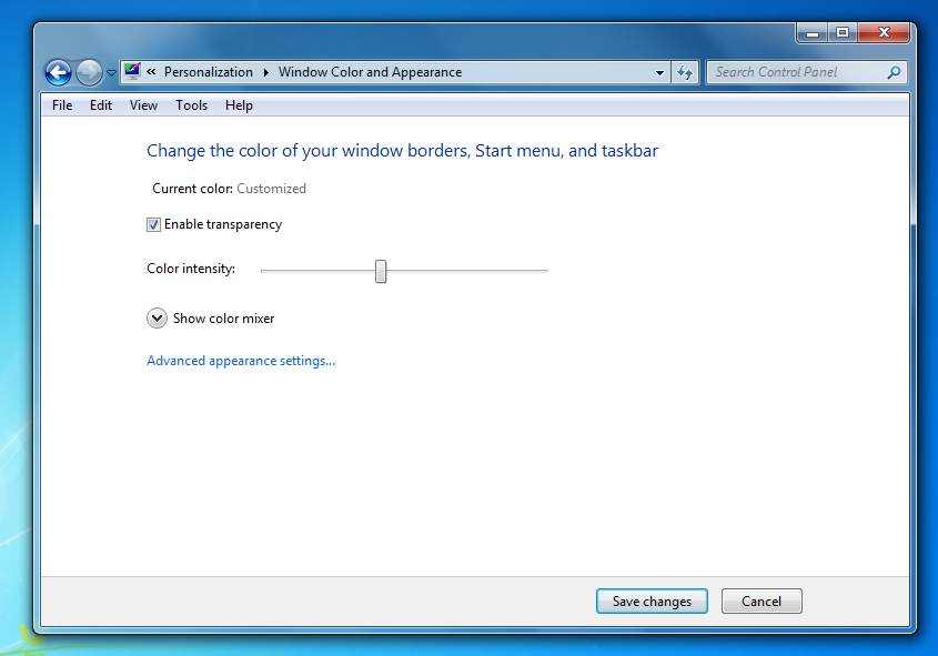 Missing Colour Options in Window Color and Appearance. - Microsoft Q&A