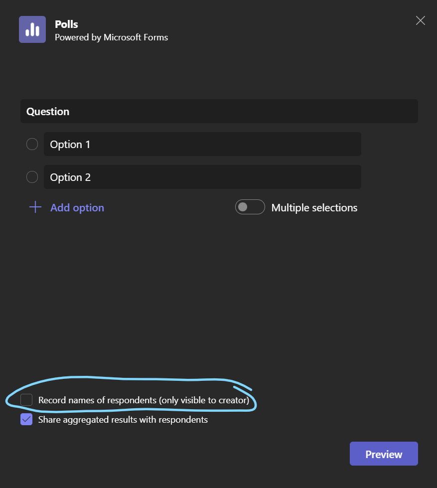 See results of a Teams Chat Poll done through the Polls app, not forms - Microsoft Q&A