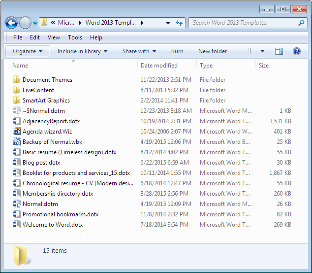 Default Personal Templates (Custom Office Templates) vs. User Templates ...