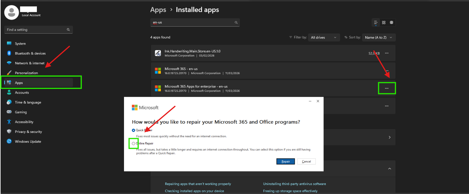 Outlook sending reported error 0x80070057 - Microsoft Q&A
