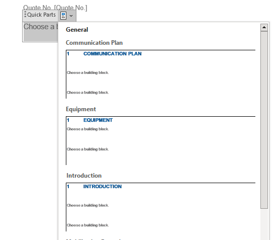 MS Word Conditional Building Blocks - Microsoft Q&A