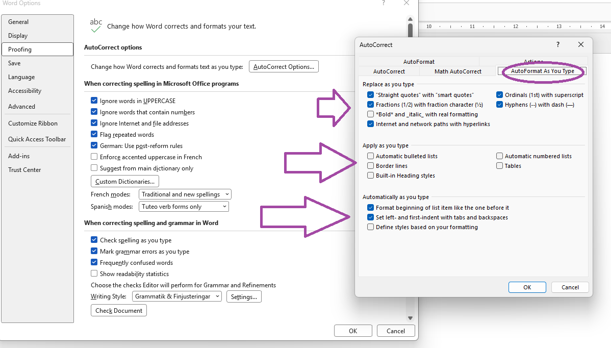 why does MS update change my option settings in Word - Microsoft Q&A