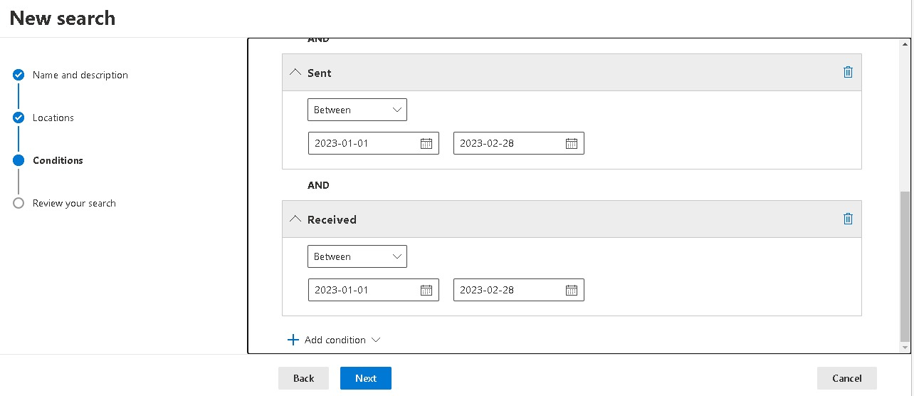 Search mailbox items in a mailbox using a date range - Exchange Online ...