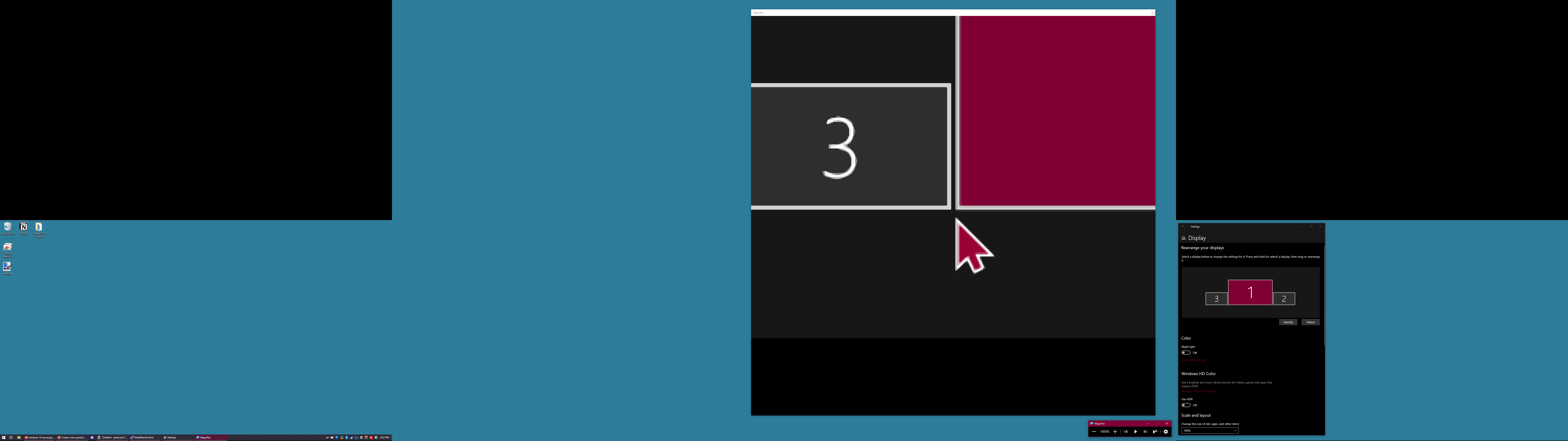 "Rearrange your displays" snaps to the wrong position. - Microsoft Q&A
