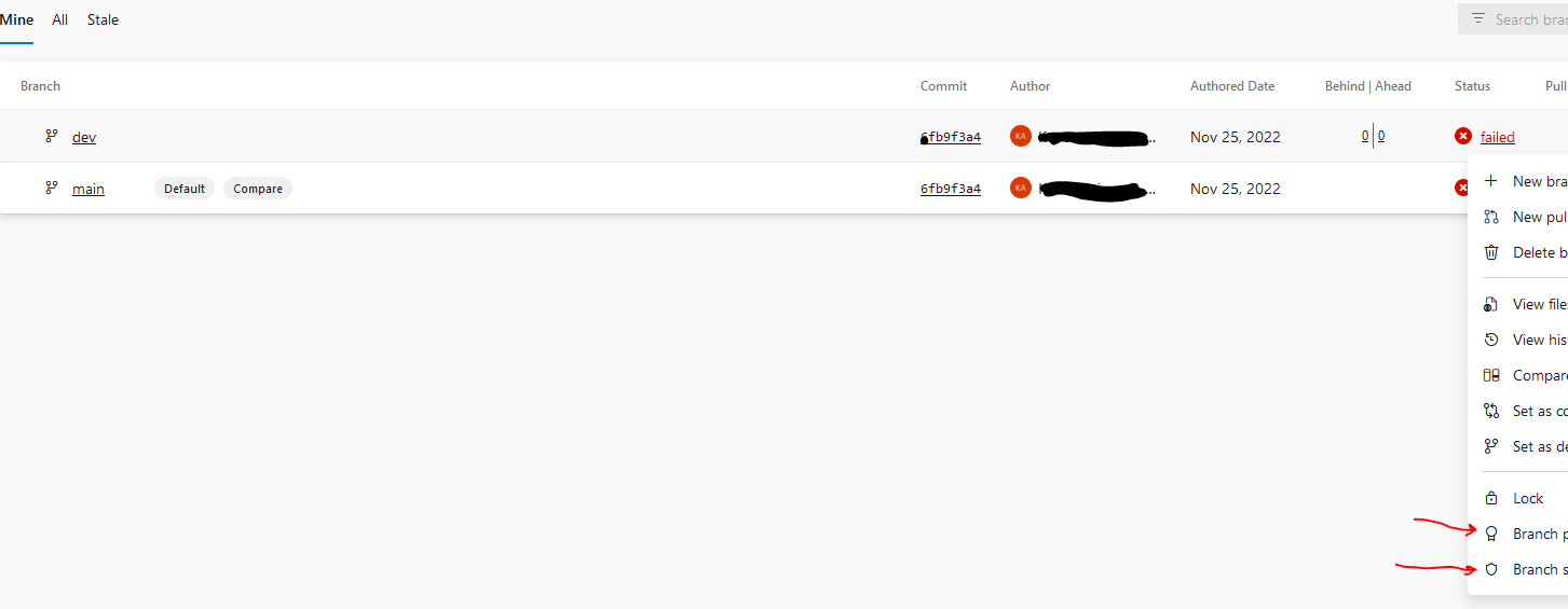 How do I Set branch permissions In Azure Devops, for branches ...