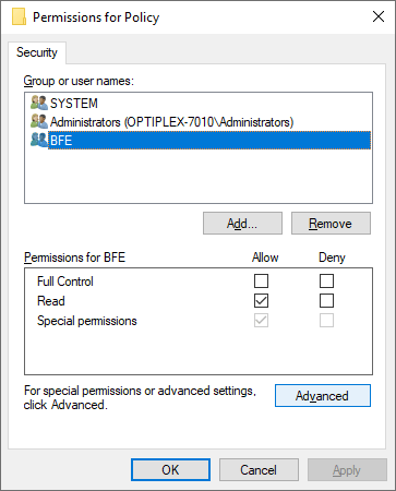 windows无法启动base filtering Engine 服务（位于 本地计算机 上）。错误5：拒绝访问 - Microsoft Q&A