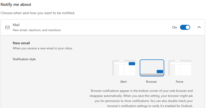 OWA desktop notification does not work on edge browser again ...