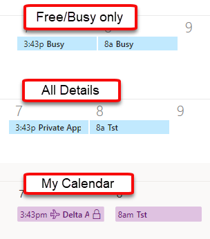 Published calendar only shows free/busy - Microsoft Q&A