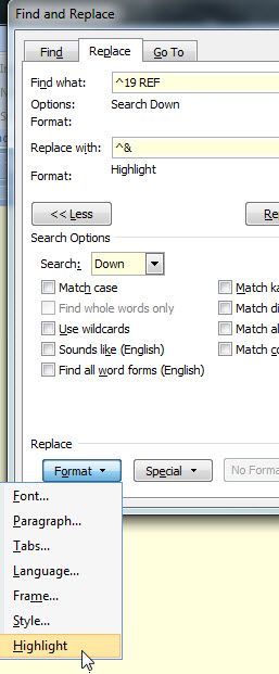 Highlight cross reference fields in Word 2007 - Microsoft Q&A