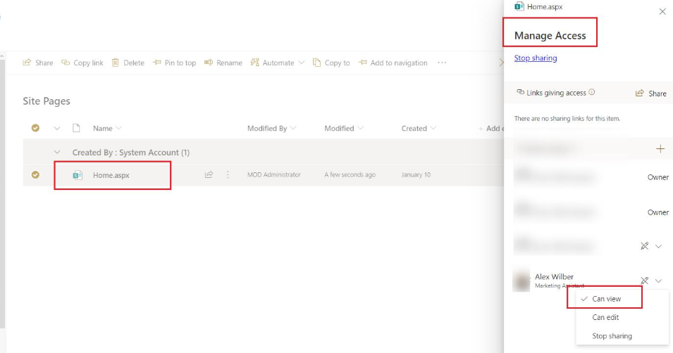 Setting up a read only list view on Moderm SharePoint pages - Microsoft Q&A