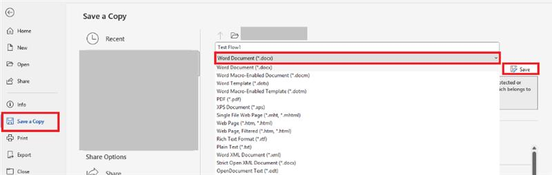 How do I set up a flow to populate a word document with information ...