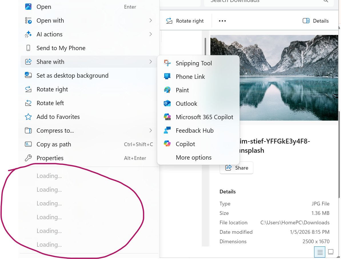 How to fix File explorer showing loading when you right click instead ...