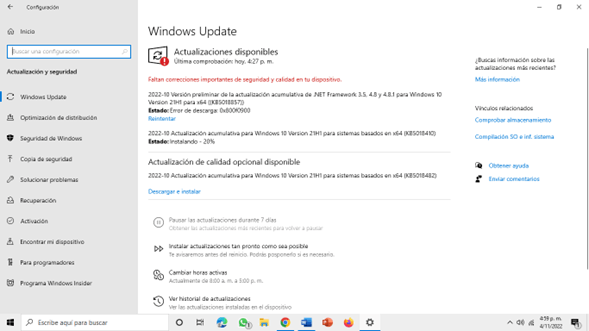 ¿Cómo solucionar el error 0x800f0900 en Windows Update? - Microsoft Q&A