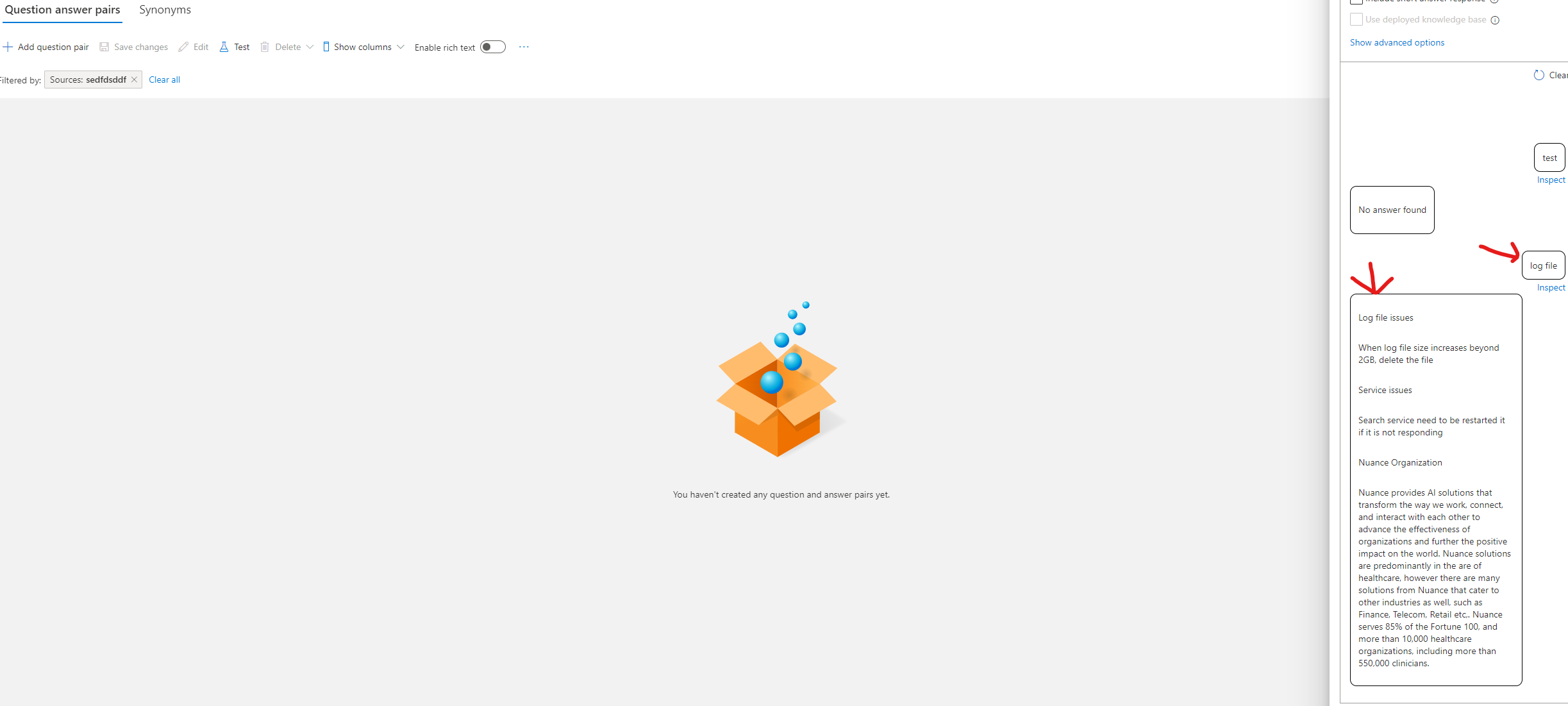 Azure Question Answering Service not able to generate Question Answer ...
