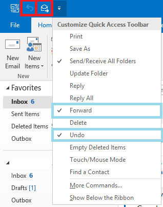 Outlook 2016 - back and forward arrow navigation buttons not available ...