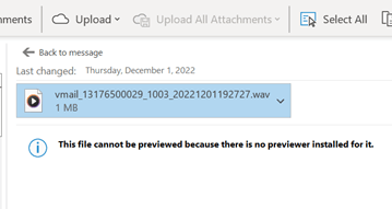 .wav files from Outlook - Microsoft Q&A