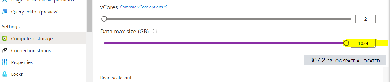 [SQL-Database] Get allowed maximum data storage capacity for a Sql ...