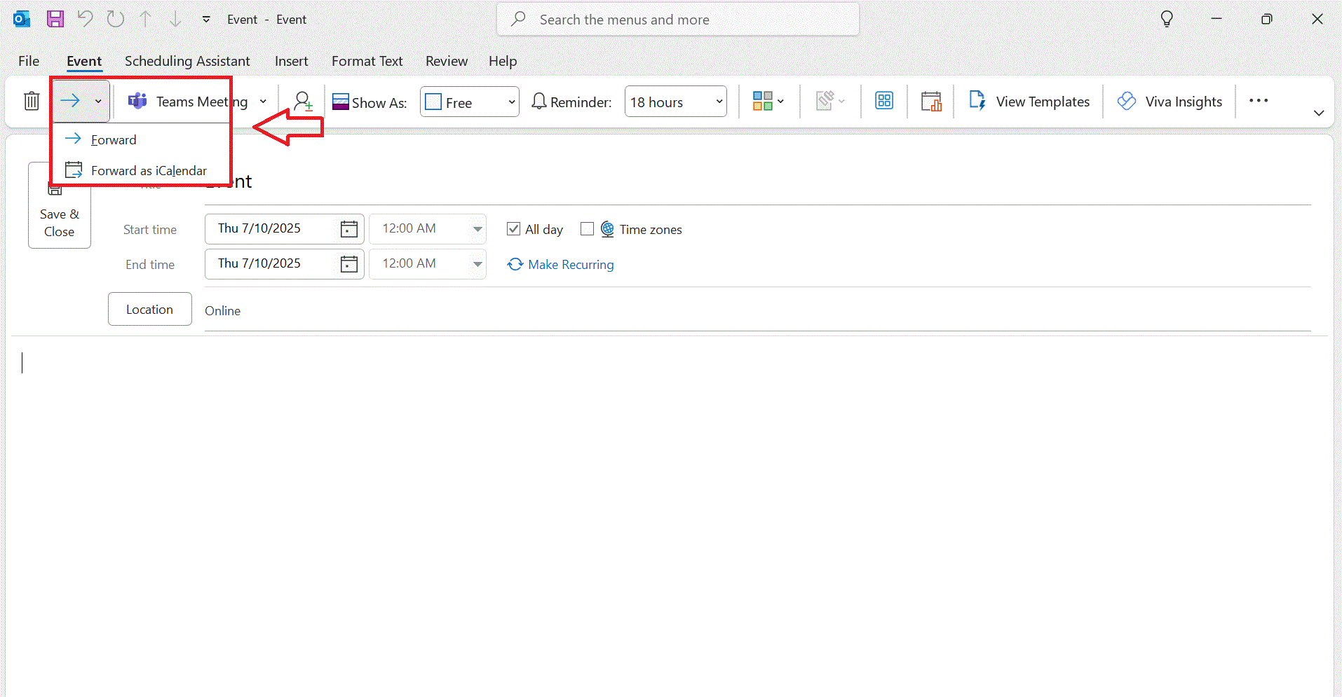 How to create an invite link for calendar event? - Microsoft Q&A