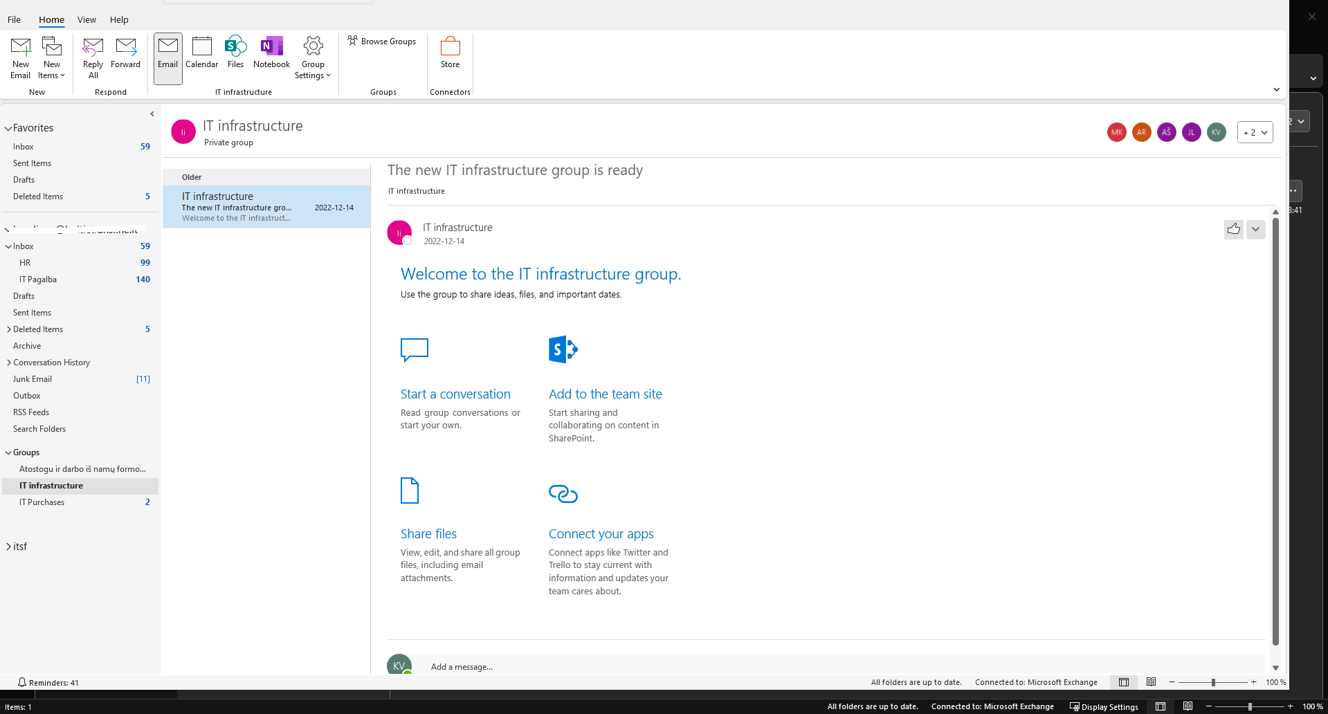 Different layouts in Outlook with M365 Groups - Microsoft Q&A