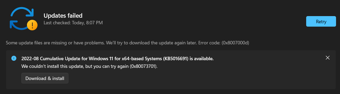 How To Fix A Windows 11 Cumulative Update Install Failure Microsoft Q A