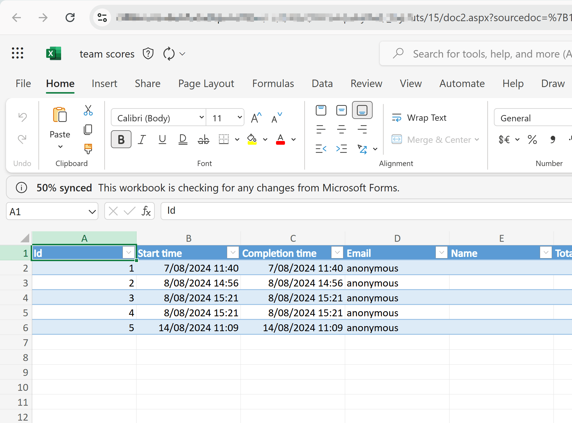 Online excel file do not synchronized - Microsoft Q&A