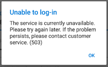 503 Errors in Outlook Android app - Microsoft Q&A