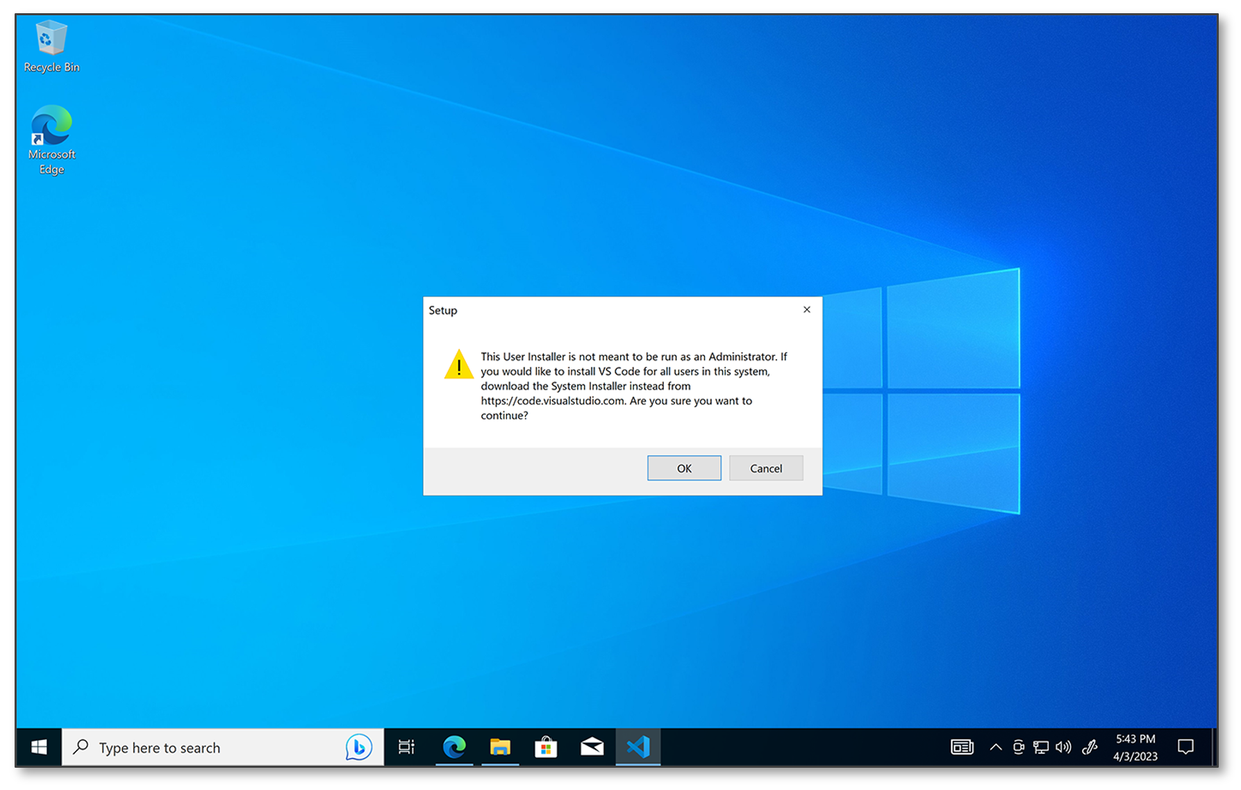 Azure VM unable to install application - Microsoft Q&A