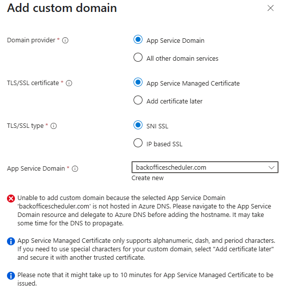 Delegate to Azure DNS not working, despite notification that it is - Microsoft Q&A