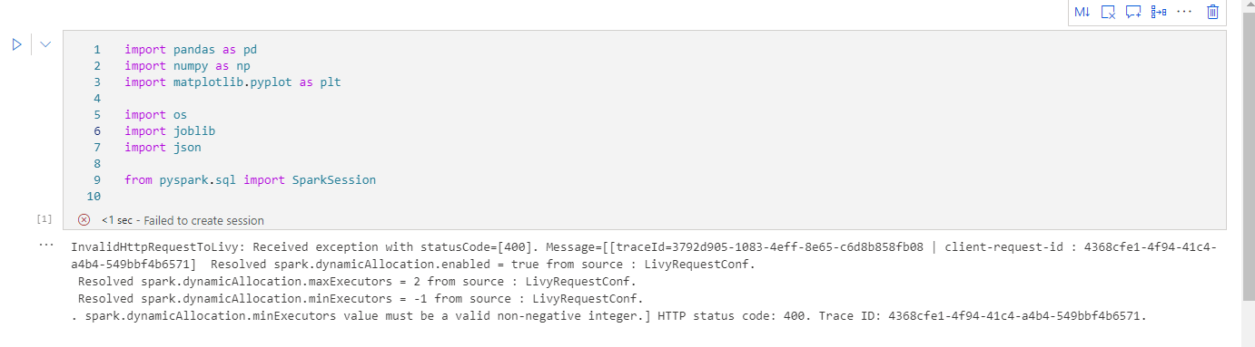AzureML Notebook Spark Serverless Not Working - Microsoft Q&A