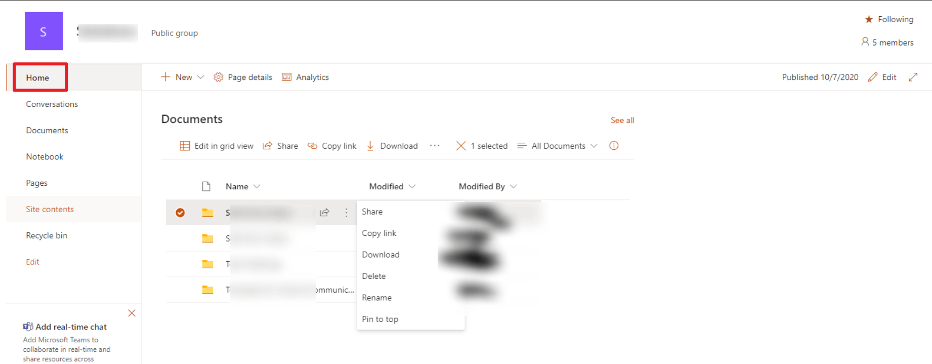 Ellipsis menu in Sharepoint - Microsoft Q&A