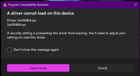 kb5063060 update finally installed, but had a driver fialure ...