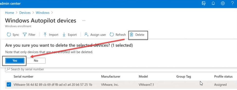 Autopilot - How to remove device - Microsoft Q&A