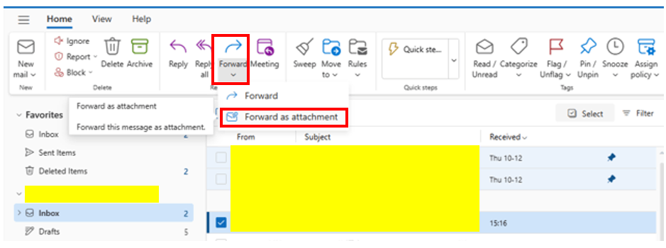 how to download mail in the new version of outlook - Microsoft Q&A