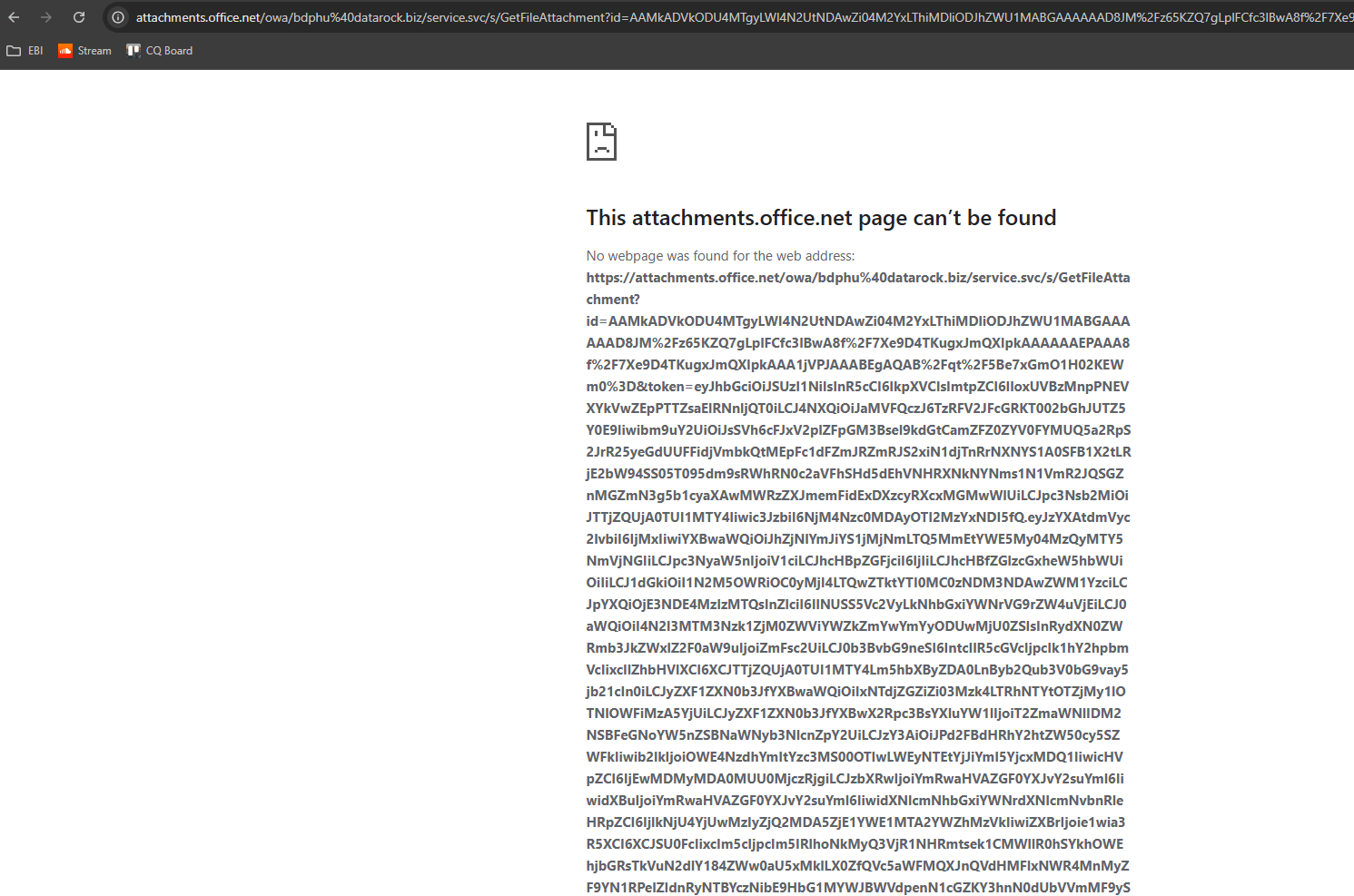Error: This attachments.office.net page can’t be found in Outlook 365 web version when send an ...