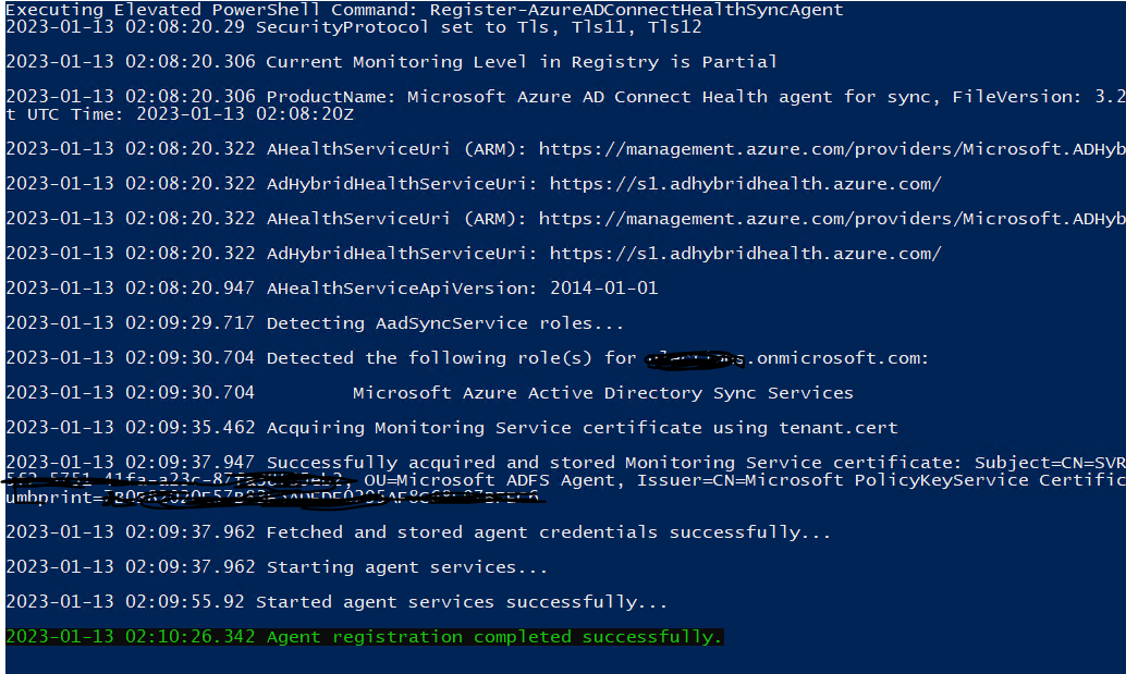 Azure AD Sync health service issues - Microsoft Q&A