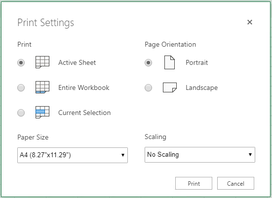 Excel online Print Preview - Microsoft Q&A