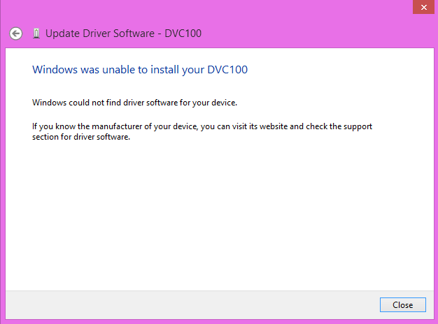 Dazzle DVC 100 Problem (Code 28) - Microsoft Q&A