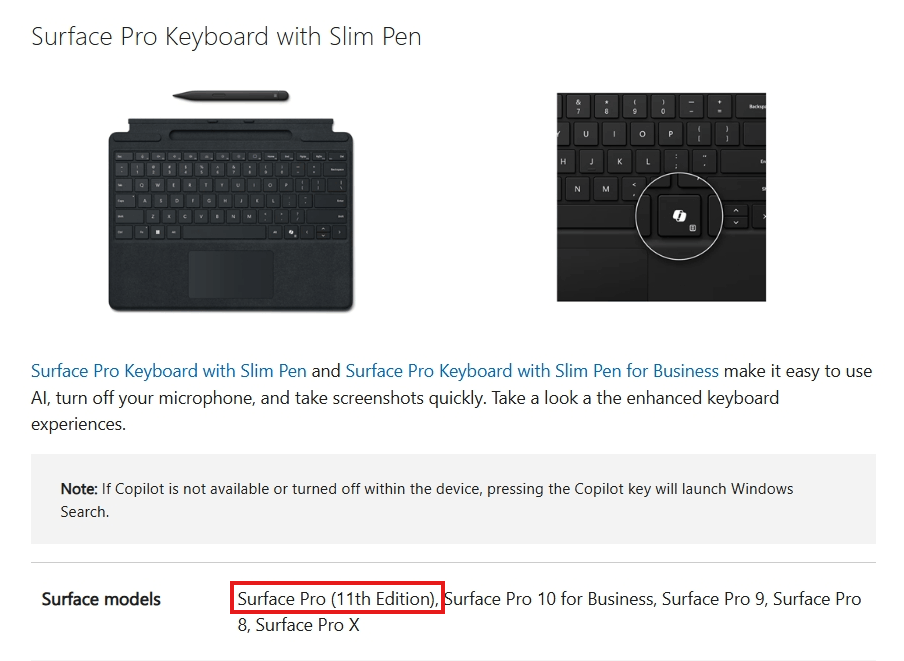 I’m looking to upgrade to a new surface pro…will the keyboard that came ...
