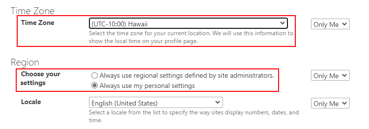 SharePoint Online - time zone incorrect - Microsoft Q&A
